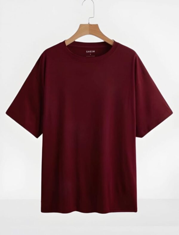 Premium Cotton Drop-Shoulder Solid T-Shirt