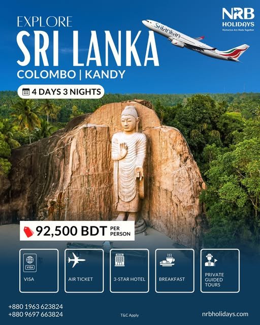 Srilanka Tour Package from Bangladesh 2025 - AamarMarket.com